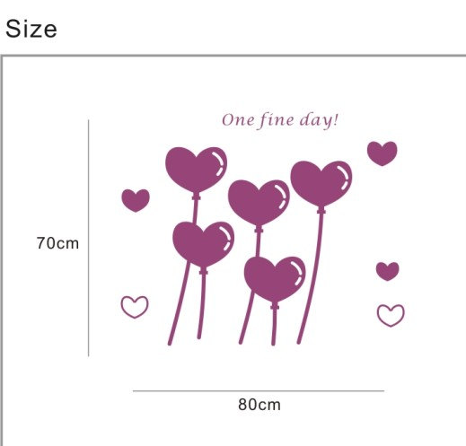 Love Balloon Vinyl Wall Decal Sticker Living Room Bed Room Kitchen Art ...