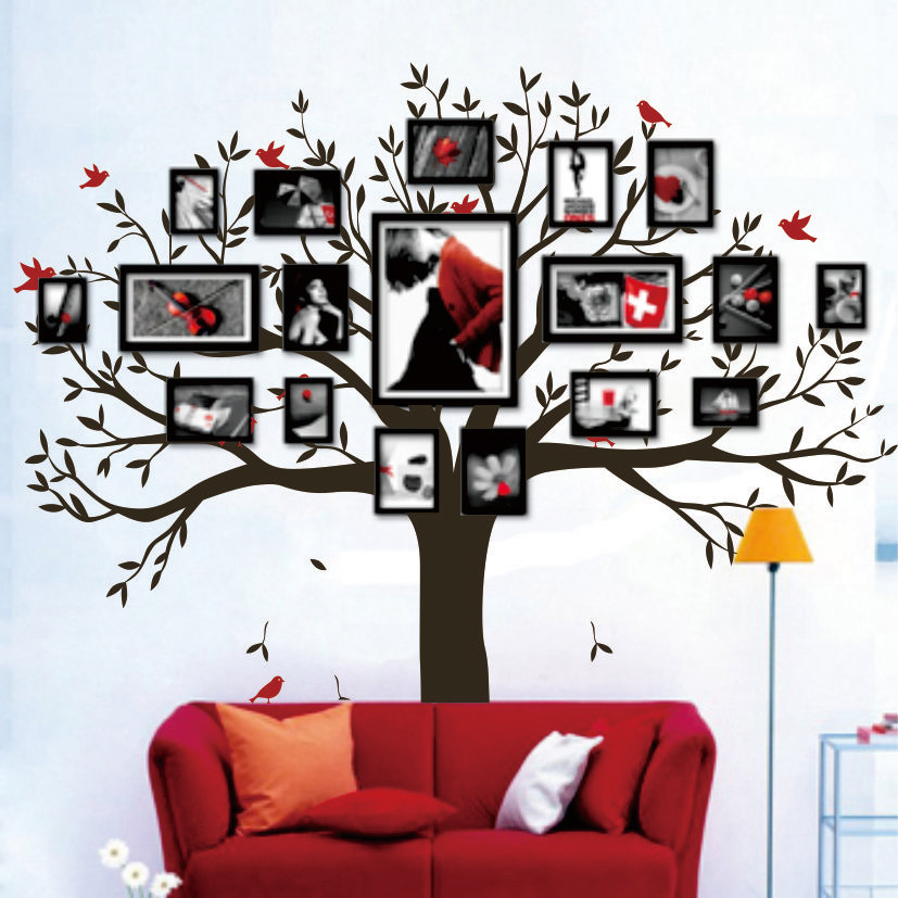 Tree Photos Decal, Family Photo Tree Wall Sticker, Family Tree Wall ...